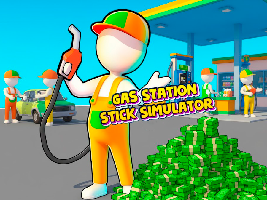 Gas Station - Stick Simulator 🕹️ Játssz online az SGameS-en