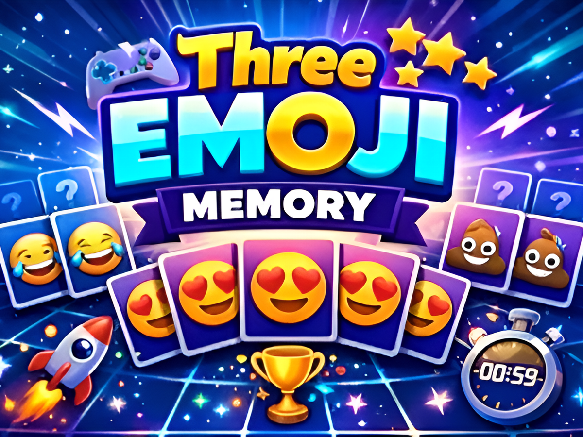 Three Emoji Memory 🕹️ Játssz online az SGameS-en