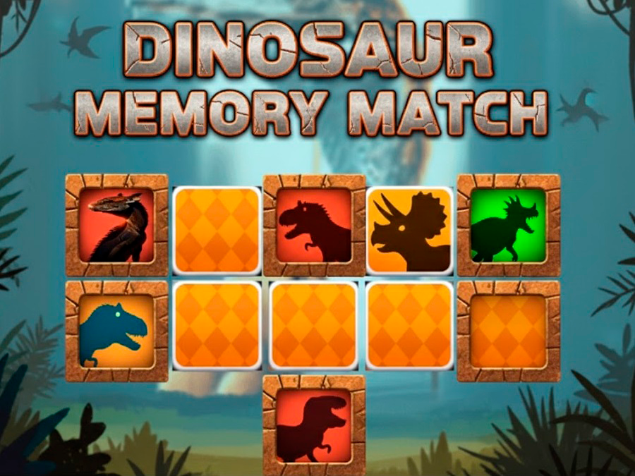 Dinosaur Memory Match 🕹️ Játssz online az SGameS-en