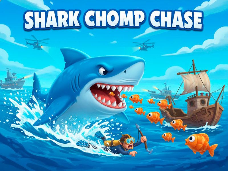 Shark Chomp Chase 🕹️ Játssz online az SGameS-en