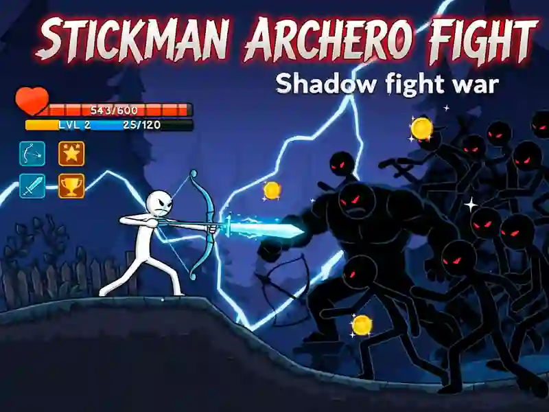 Stickman Archero Fight: Shadow fight war 🕹️ Játssz online az SGameS-en